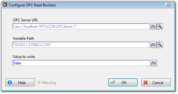 Mesulog - OPC DA Connect